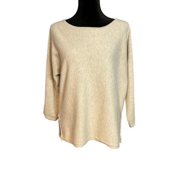 Cupio | Sweaters | Cupio Crewneck Gray Loose Fit 34 Sleeve Sweater Size ...